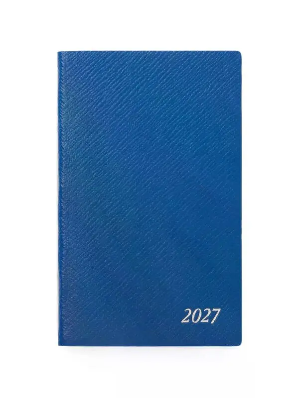 Smythson 2027 Panama-leather Weekly Diary - Blue