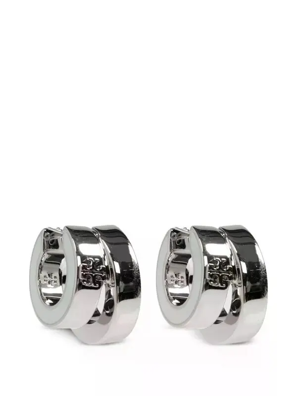 Tory Burch Logo-embossed Enamel-detail Earrings