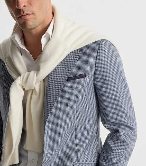 Brunello Cucinelli Silk Medallion Pocket Square