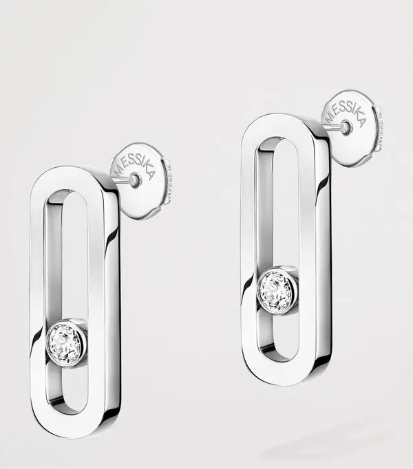 Messika Move Uno White Gold And Diamond Stud Earrings