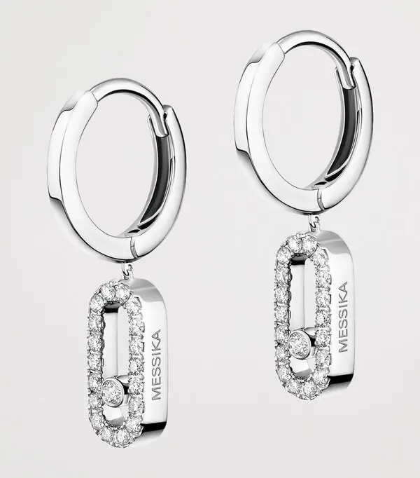 Messika Move Uno White Gold And Diamond Drop Earrings