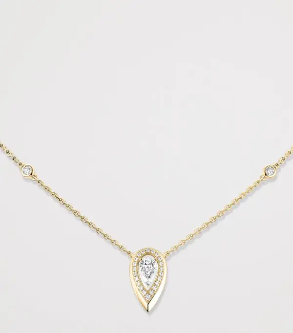 Messika Fiery Small Yellow And Diamond Necklace
