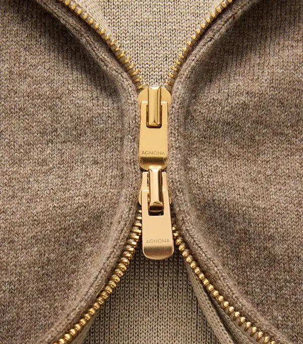 Agnona Cashmere-wool-silk Zip-up Hoodie