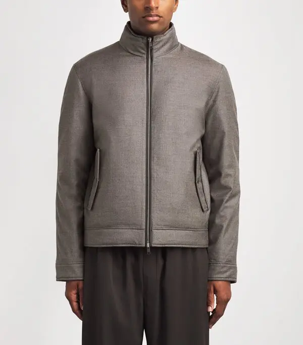 YVES SALOMON Virgin Wool-silk Bomber Jacket