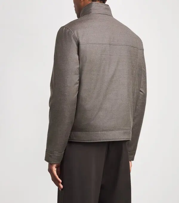 YVES SALOMON Virgin Wool-silk Bomber Jacket