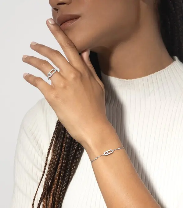 Messika Move Uno White Gold And Pavé Diamond Ring
