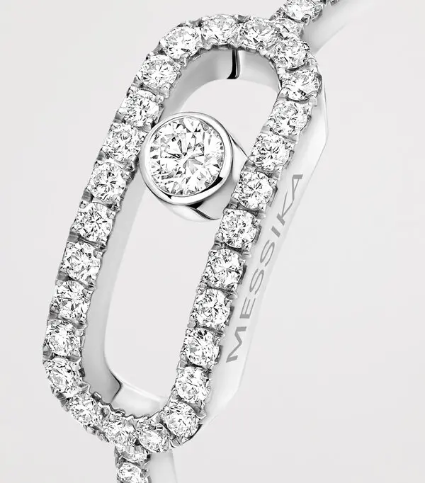 Messika Move Uno White Gold And Pavé Diamond Ring