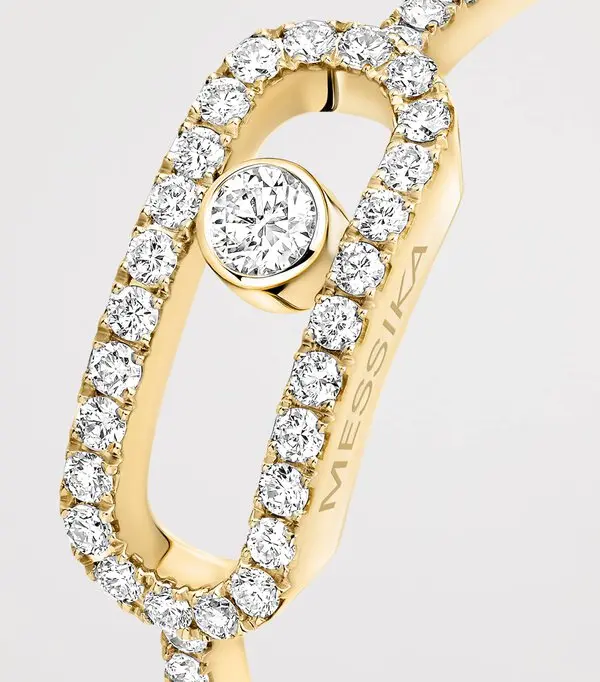 Messika Move Uno Large Yellow And Diamond Ring