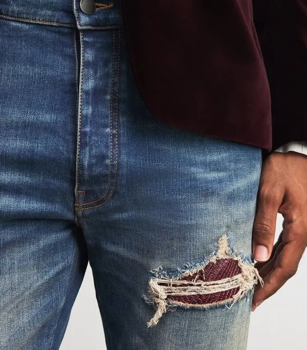 Amiri Distressed Mx1 Straight Jeans