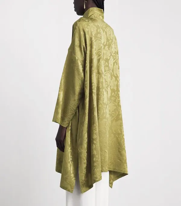 Eskandar Silk Double-stand Collar Shirt