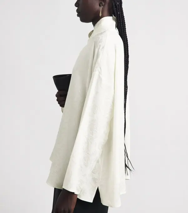 Eskandar Silk Double-stand Collar Shirt