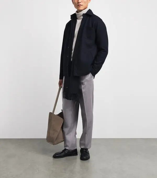 MAURIZIO BALDASSARI Stretch-virgin Wool Drawstring Trousers