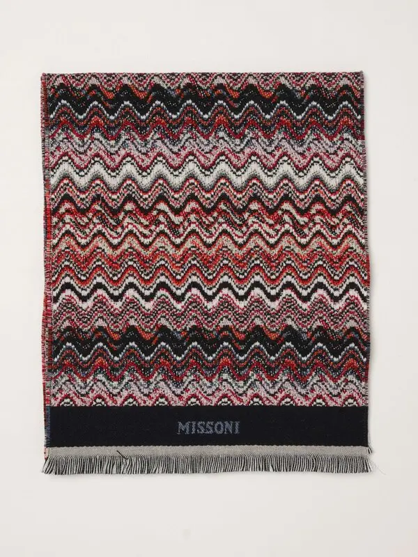 Missoni Abstract Pattern Pure Virgin Wool Scarf - Fa02