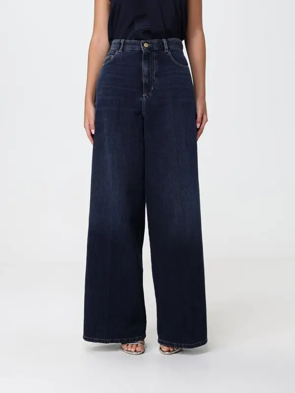 Max Mara High-waisted Wide-leg Cotton Denim Jeans