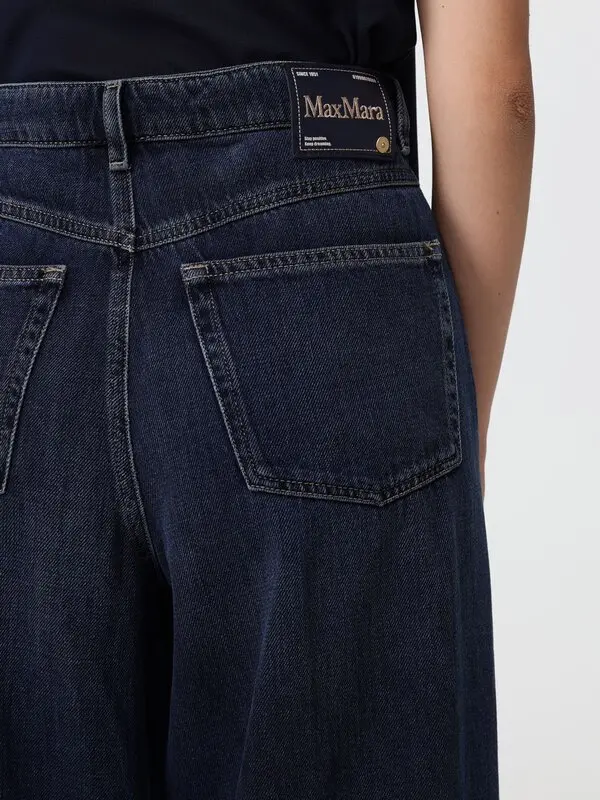 Max Mara High-waisted Wide-leg Cotton Denim Jeans
