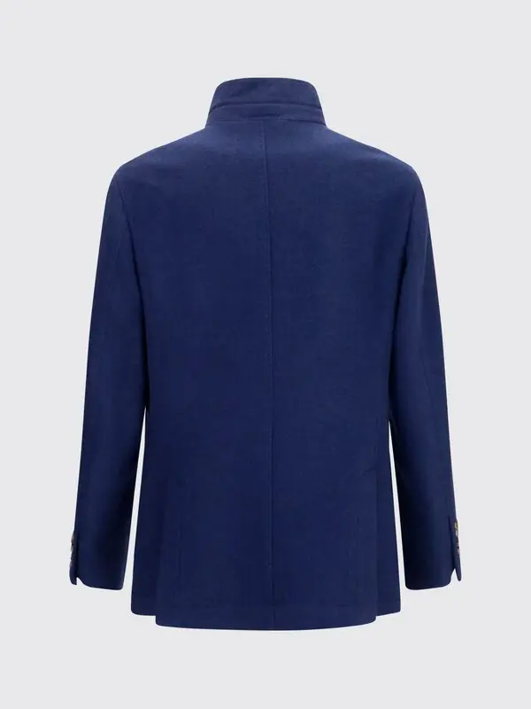 Brunello Cucinelli Water-repellent Cashmere Short Single-breasted Coat With High Collar