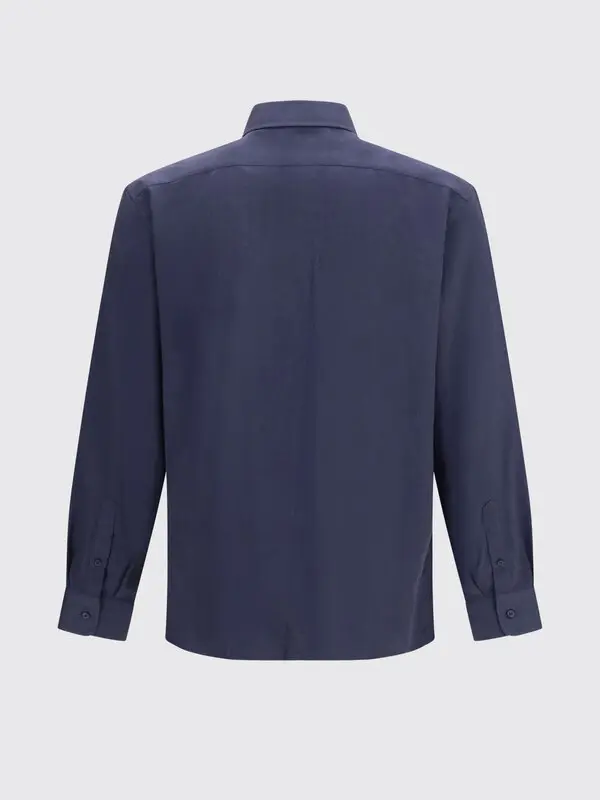 Brunello Cucinelli French Collar Cotton Shirt With Long Sleeves - Blue 1