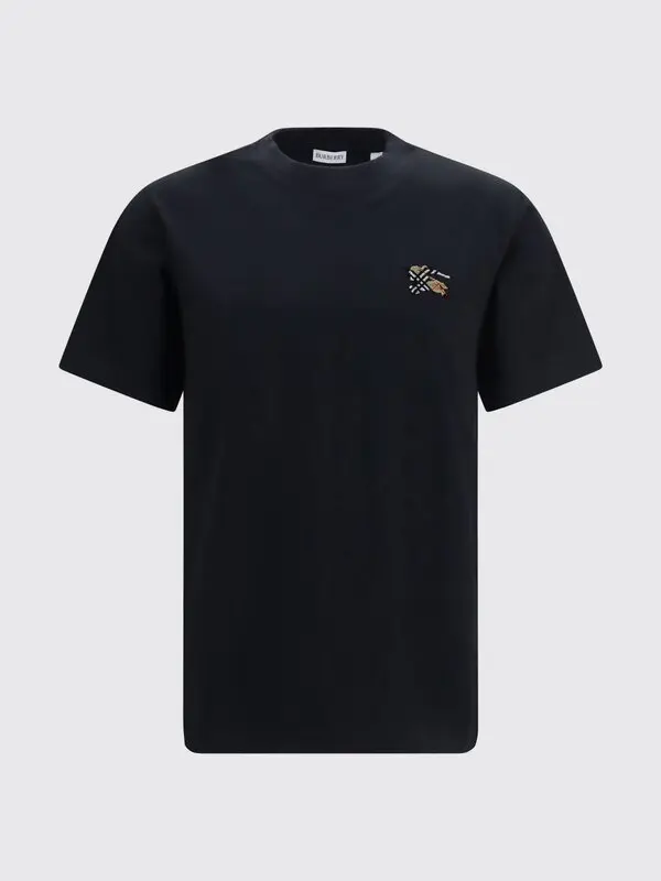 Burberry Cotton T-shirt With Contrasting Equestrian Knight Logo