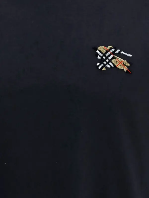 Burberry Cotton T-shirt With Contrasting Equestrian Knight Logo