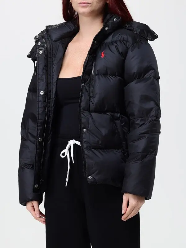 Polo Ralph Lauren Recycled Nylon Hooded Down Jacket With Pony Logo - Black