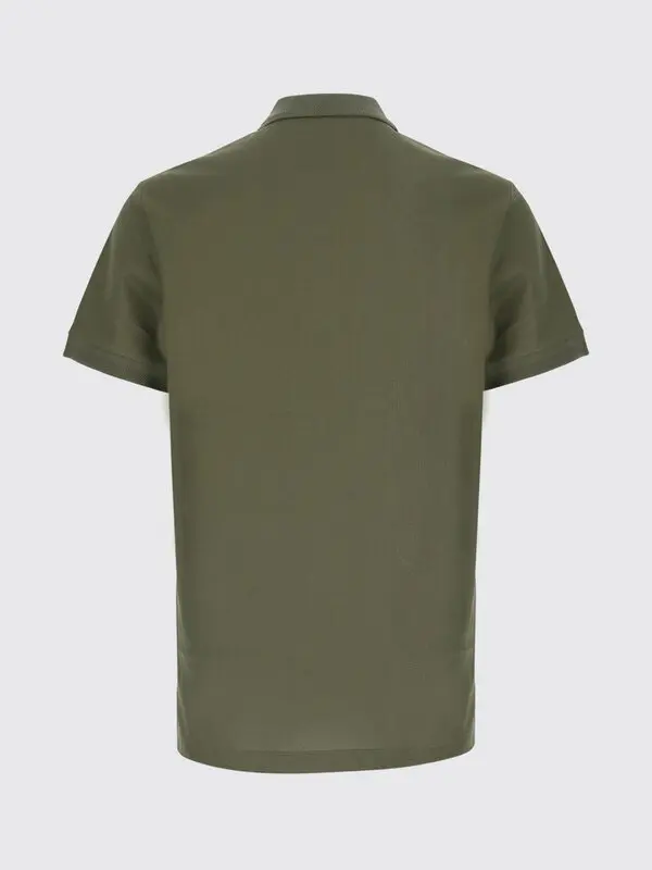 Burberry Equestrian Knight Logo Cotton Polo Shirt With Ribbed Collar