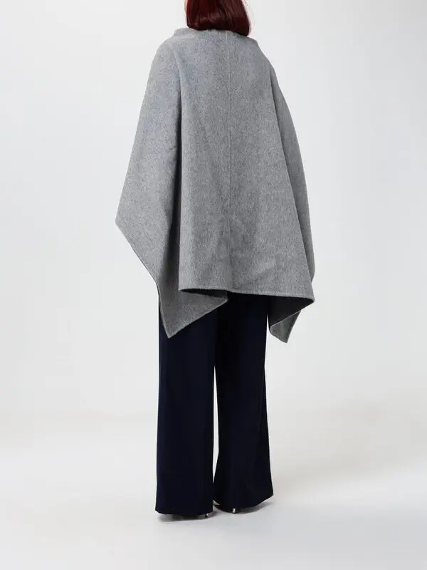Alberta Ferretti Knee-length Pure Wool Cape With Asymmetric Hem