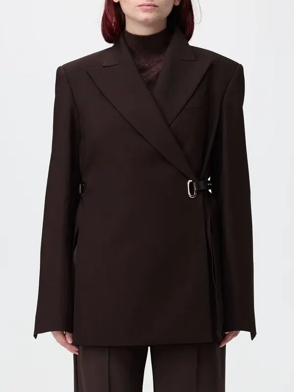Sportmax Short Wrap Blazer In Stretch Viscose With Peak Lapels