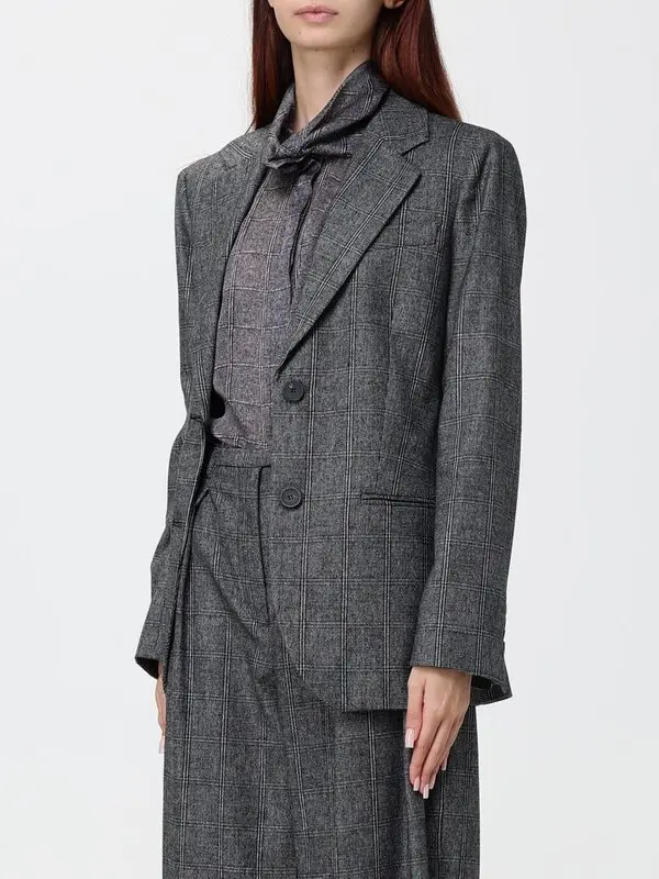 Emporio Armani Prince Of Wales Check Wool-blend Single-breasted Blazer