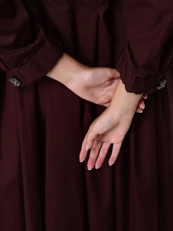 Max Mara Midi Chemisier Dress In Cotton Poplin With Concealed Buttons