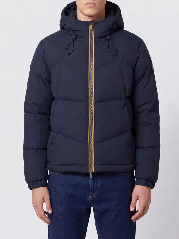 K-WAY Quill Quilted Hooded Down Jacket In Nylon With Duck Down Filling