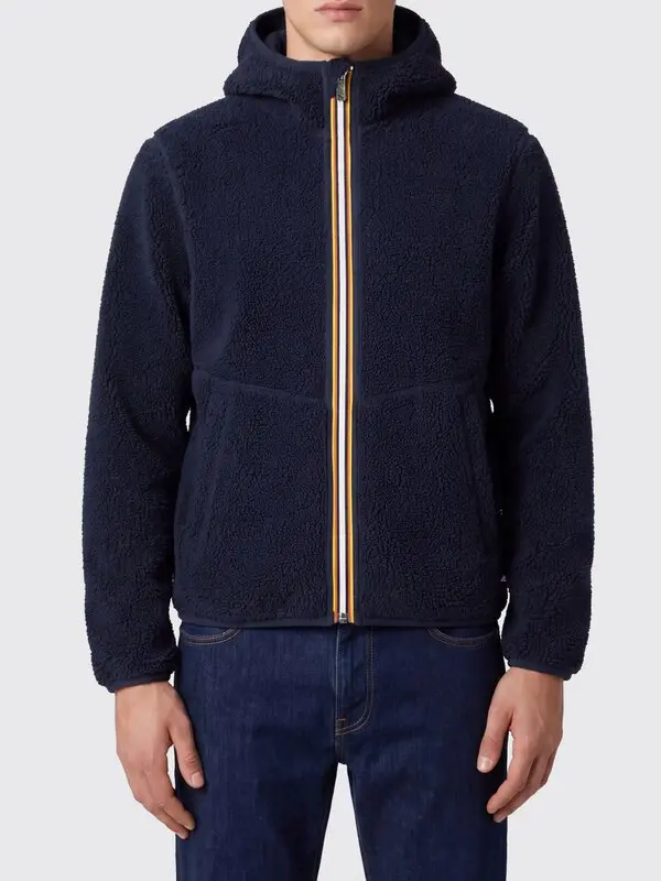 K-WAY Casual Zip-up Hooded Sweatshirt Crafted From Soft Sherpa Fleece