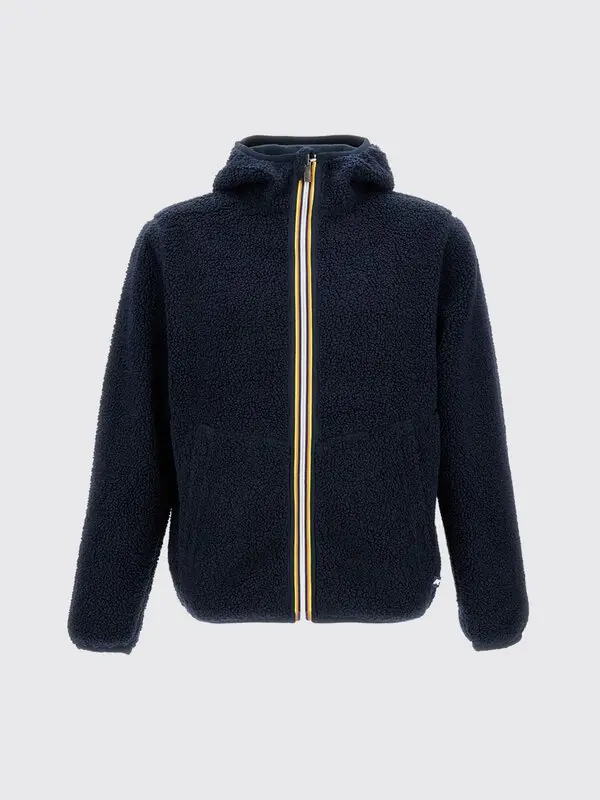 K-WAY Casual Zip-up Hooded Sweatshirt Crafted From Soft Sherpa Fleece