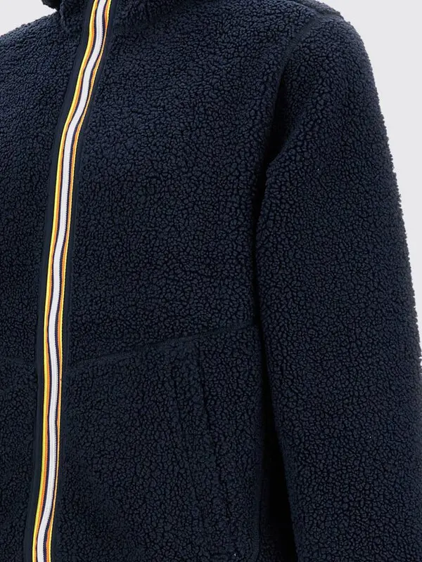K-WAY Casual Zip-up Hooded Sweatshirt Crafted From Soft Sherpa Fleece