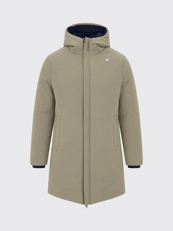 K-WAY Reversible Waterproof Hooded Windbreaker Jacket - Beige