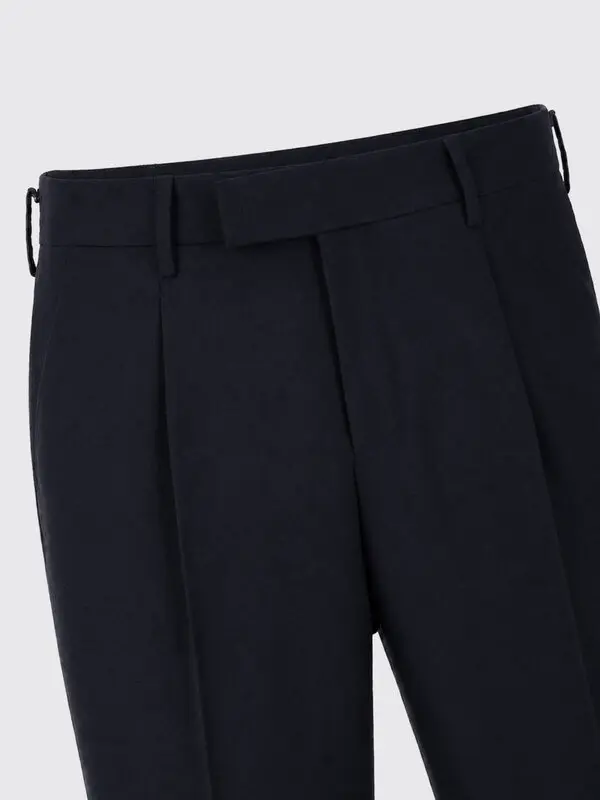 PT TORINO Master Slim Fit Wool Blend Pleated Tailored Trousers - Navy