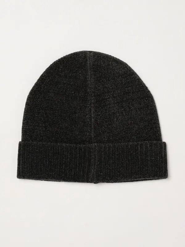 Peuterey Technical Fabric Beanie With Cuff And Logo Application - Grey
