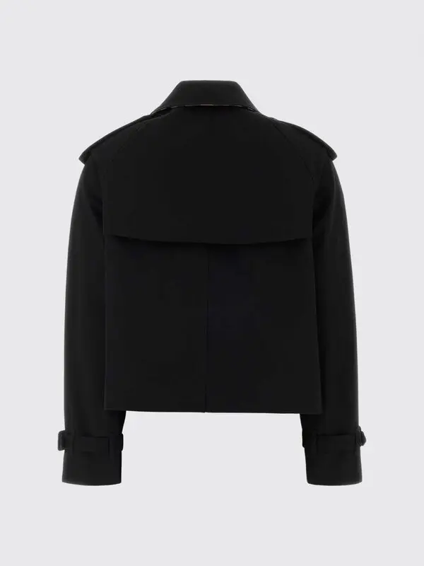 Burberry Cropped Double-breasted Trench Coat In Cotton With Epaulettes