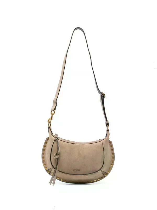 Isabel Marant Étoile Oskan Moon Studded Shoulder Bag - Neutrals