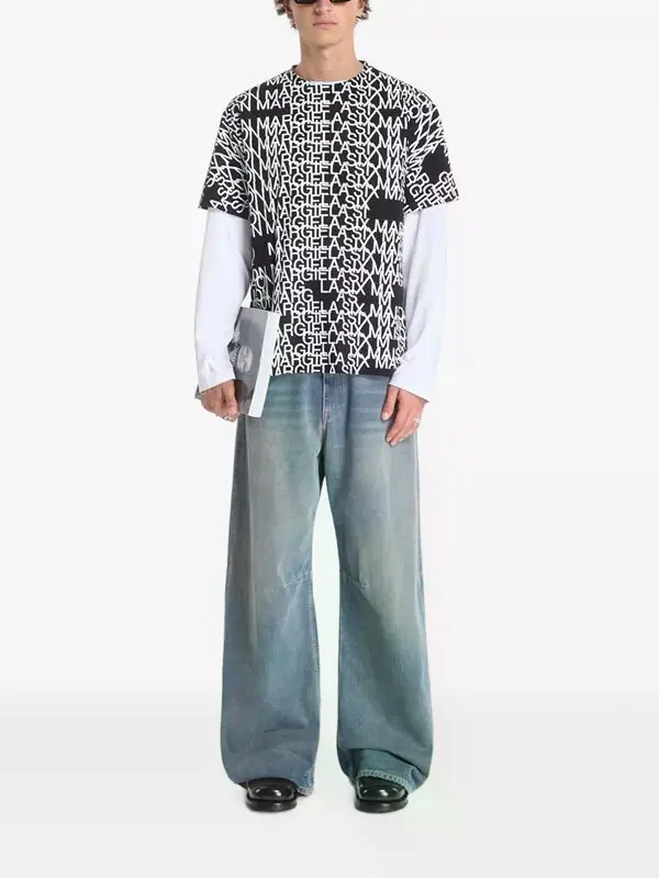 MAISON MARGIELA Logo-print Layered T-shirt