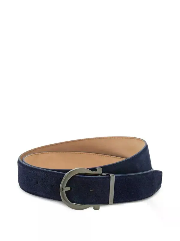 FERRAGAMO Adjustable Gancini Belt - Blue