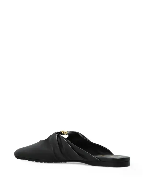 Loewe Pebble Leather Flat Mules