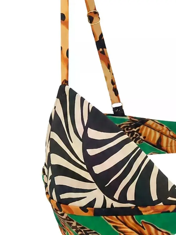 Farm Rio Animal-print Padded Bikini Top