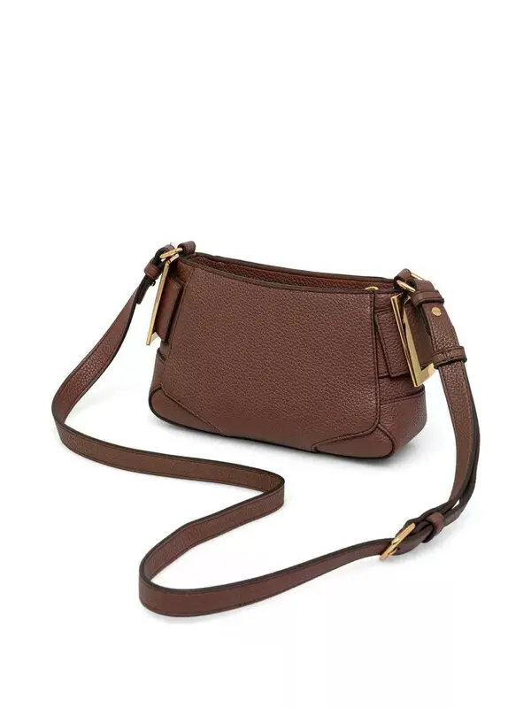 Moschino Logo-plaque Pebbled Shoulder Bag