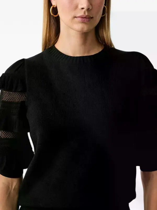 TWINSET Mesh Stitch Jumper With Ruffles