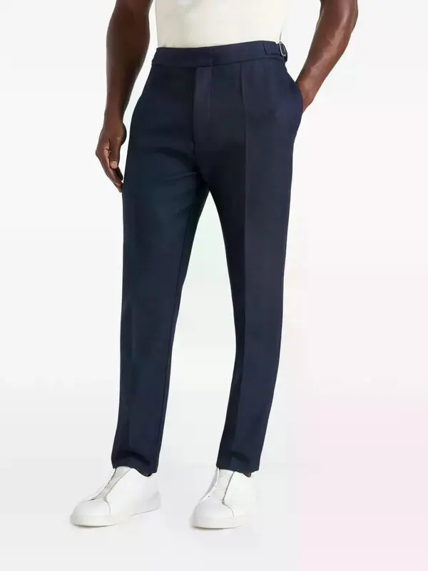 Manière De Voir Hubert In Navy Slim-fit Tailored Trousers