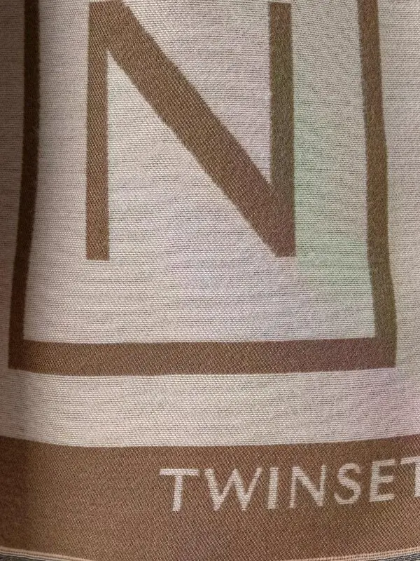 TWINSET Logo-print Fringed Scarf