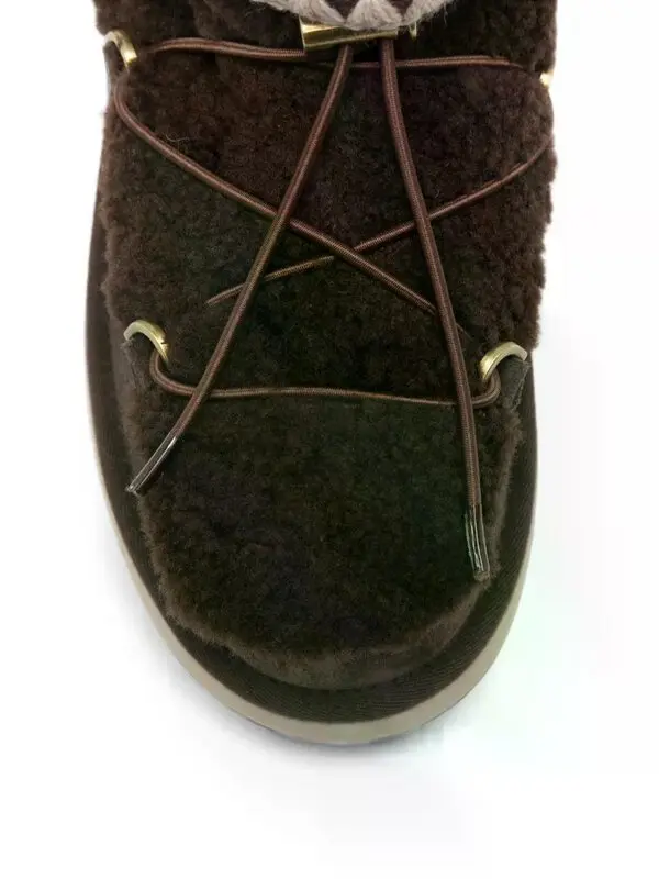 Mou Crochet-trim Lace-up Ankle Boots