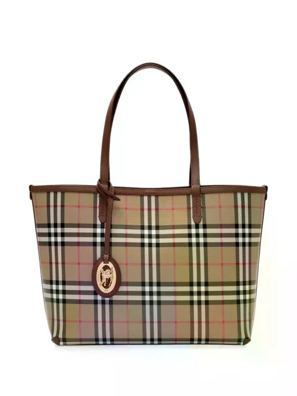 Burberry Small Check Tote - Neutrals