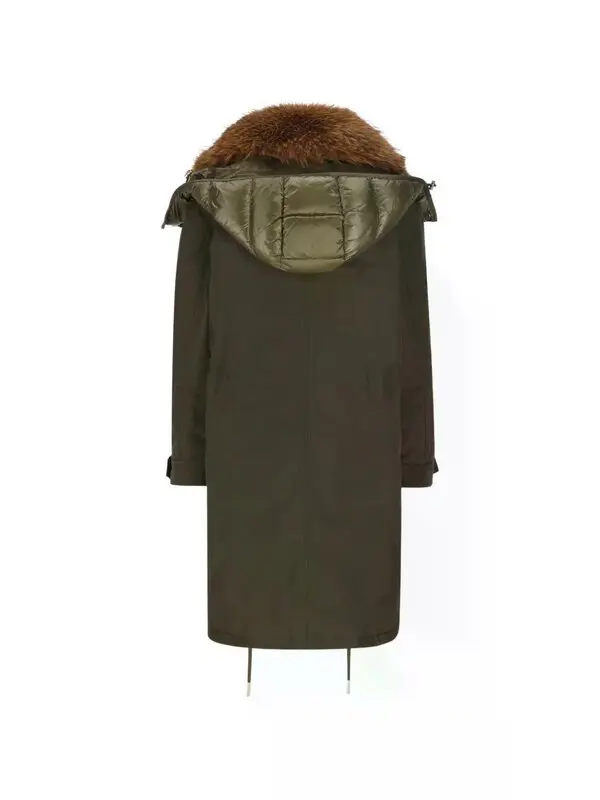 Moncler Halicte Faux-fur-trim Hooded Parka Coat - Green