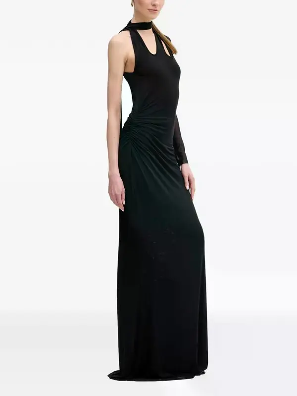 SILVIAN HEACH Asymmetric Ruched-detail Maxi Dress
